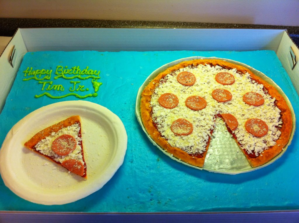 Pepperoni Pizza Cake - Cooking with a side of Chaos